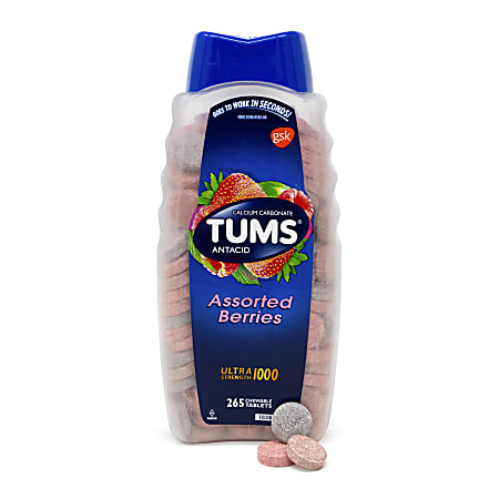 TUMS Ultra Strength Chewable Antacid Tablets Assorted Berry Flavors ...