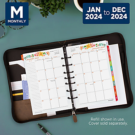 AT A GLANCE Kathy Davis Monthly Loose Leaf Planner Refill 5 12 x 8 12 ...