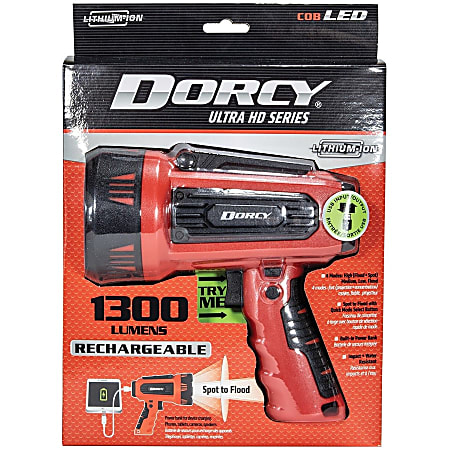 Dorcy 1300 Lumen Ultra HD Rechargeable Spotlight Power Bank LED 1300 lm ...
