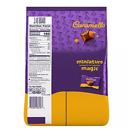 Cadbury CARAMELLO Miniatures Milk Chocolate And Caramel Candy Bars 27.6 ...