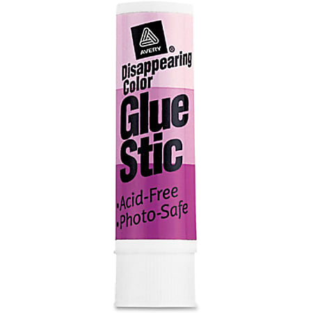 Avery Disappearing Color Permanent Glue Stics 0.26 Oz. Purple Pack Of ...