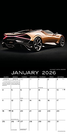 2026 Willow Creek Press Monthly Wall Calendar 12 x 12 Dream Cars ...