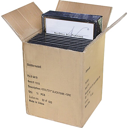 NuDell EZ Mount Plastic Wall Frame Holds 8.50 x 11 Insert 18 Pack ...