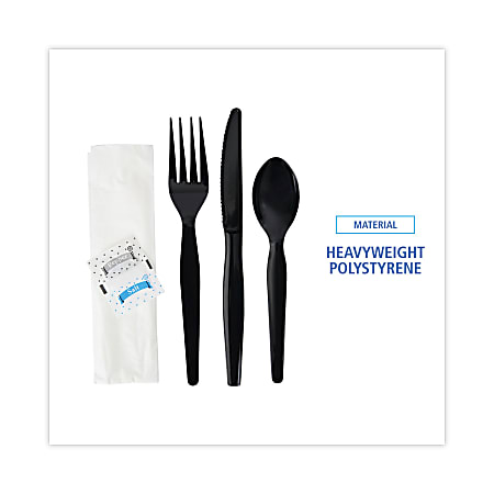 Boardwalk Heavyweight 6 Piece Cutlery Kits Black Pack Of 250 Kits ...