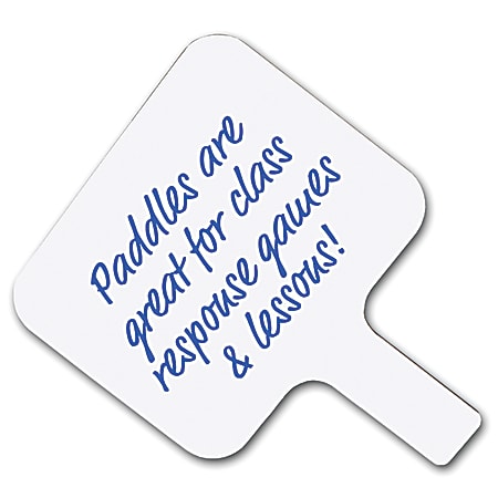 Flipside Rectangular Dry Erase Answer Paddlew 8 x 9 34 White Pack Of 12 ...