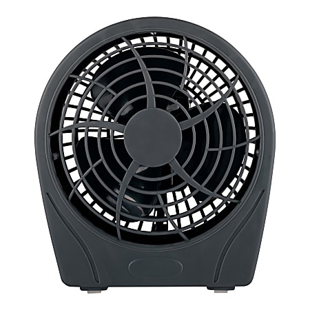 Optimus 2 Speed Personal Fan 8 H x 6 W x 6 D Charcoal - Office Depot