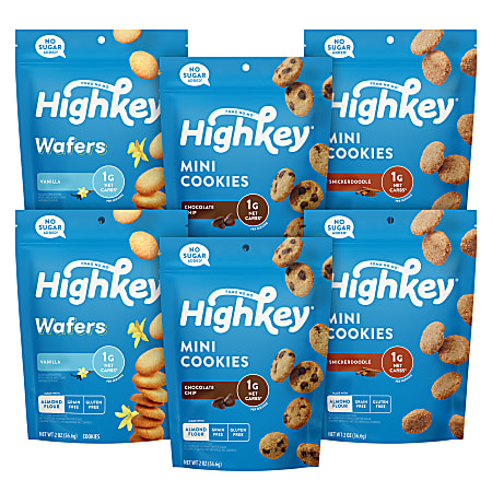 HighKey Variety Pack Cookies 2 Oz Pack Of 6 Bags - ODP Business Solutions