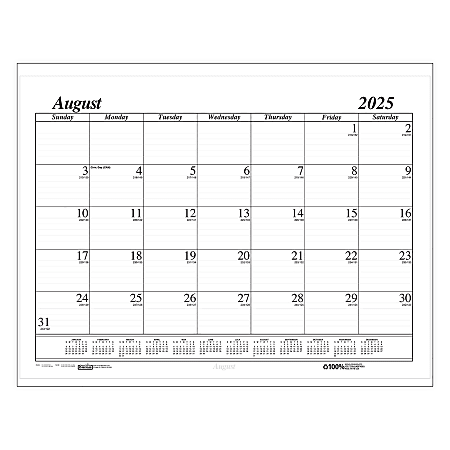 House of Doolittle Monthly Academic Calendar Economy Desk 17 Months Aug ...