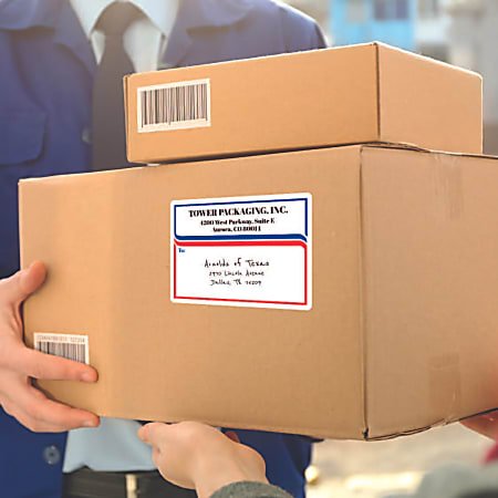 Custom 1 Color Designer Mailing Labels 3 13 x 4 Sheets Pack of 100 ...