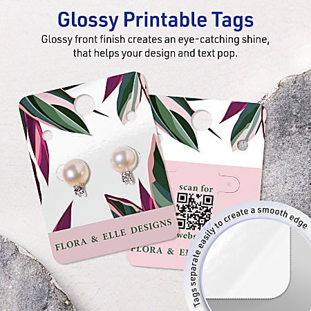 Avery Print To The Edge Jewelry Tags With Sure Feed Technology 1 12 x2 ...