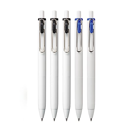Uni Ball One Retractable Gel Pens Medium Point 0.7 mm White Barrel ...