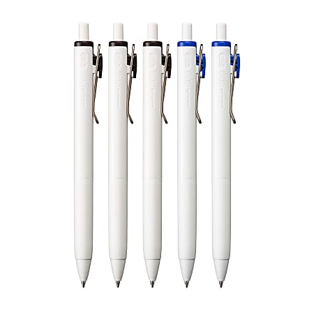 Uni Ball One Retractable Gel Pens Medium Point 0.7 mm White Barrel ...