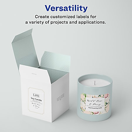 Avery Permanent Labels With Sure Feed 94267 WMP25 Rectangle Scalloped 2 ...