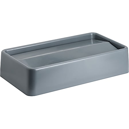 Genuine Joe Space saving Container Swing Lid Rectangular Gray 4 Carton ...