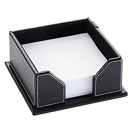 Realspace Black Leatherette Memo Holder - Office Depot