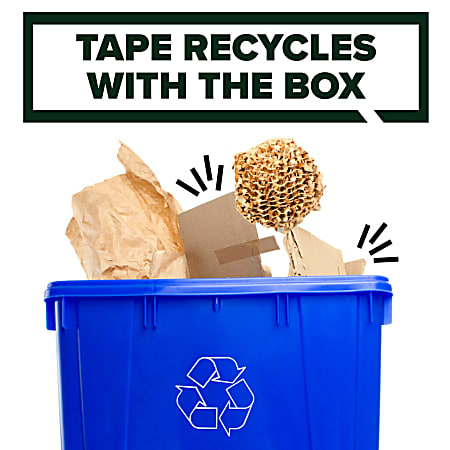 Scotch Box Lock Paper Packing Tape 8 Tape Rolls 1.88 in x 25 yd 3 Core ...