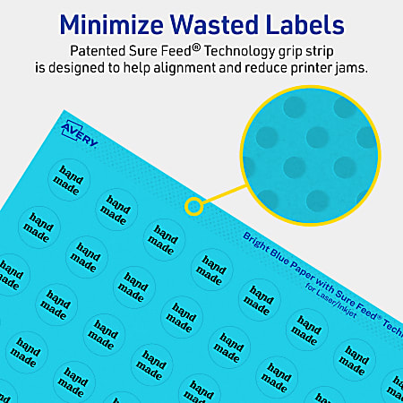 Avery Print To The Edge Labels With Sure Feed Technology And Easy Peel ...
