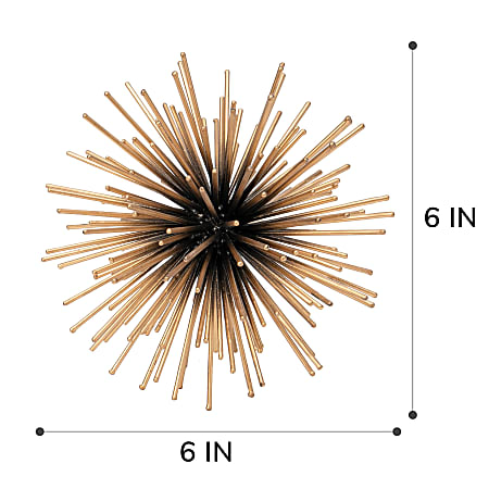Anji Mountain Large Gold Burst 6 H x 6 W x 6 D Gold - Office Depot