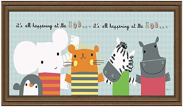 Timeless Frames® Children’s Framed Art, 20” x 8”, Happening At The Zoo II