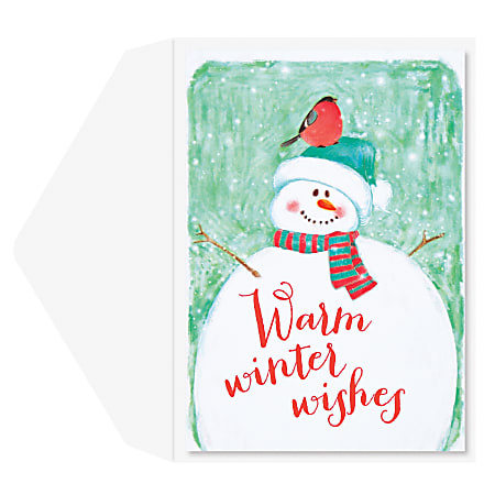 Graphique Holiday Boxed Cards 5 x 7 Warm Winter Snowman Box Of 15 Cards ...