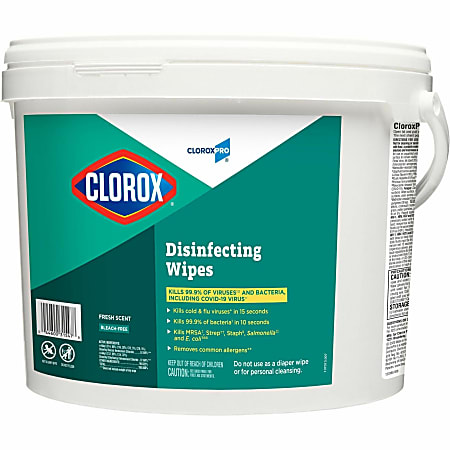 CloroxPro Disinfecting Wipes Ready To Use Fresh Scent 700 Bucket 24 ...