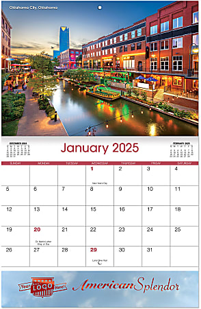 American Splendor 13 Month Wall Calendar 9 12 x 11 Stapled Binding ...