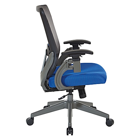 Office Star Space Seating 889 Series Ergonomic Mesh High Back Chair GrayBlue Office Depot
