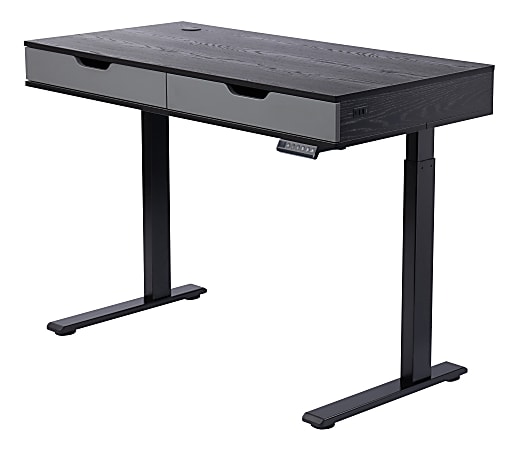 Realspace Smart Electric 48 W Height Adjustable Standing Desk Black Gray