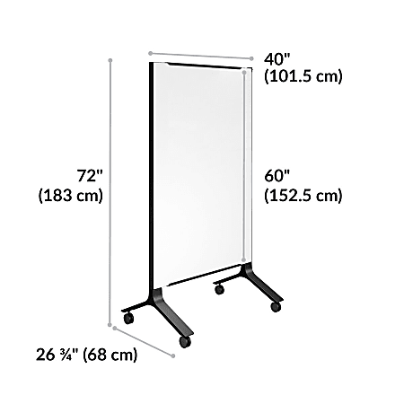 VARI Magnetic Dry Erase Board Glass 40 x 60 White Slate Frame - Office ...