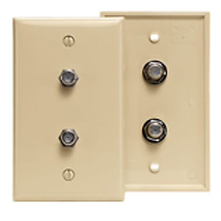 Leviton 2 Socket Coax Faceplate - Office Depot