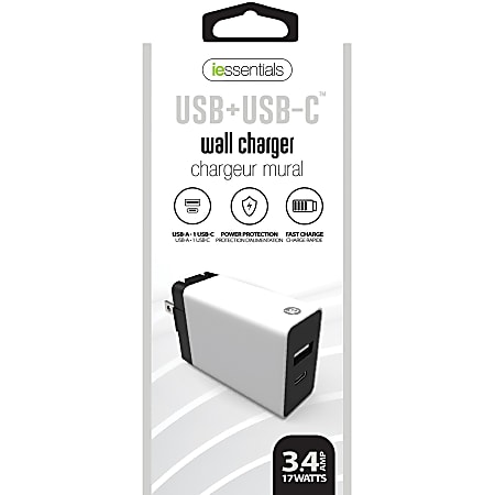 iEssentials AC Adapter 17 W 5 V DC Output 3.40 A - Office Depot