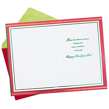 Hallmark Christmas and New Year Card Every Comfort Every Joy - Office Depot