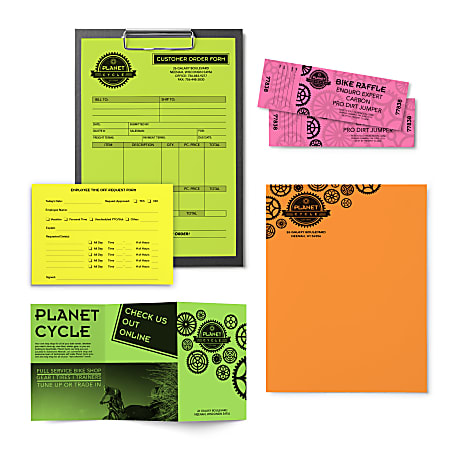 Astrobrights Color Multi Use Printer Copy Paper 1 Ream Neon Assortment ...