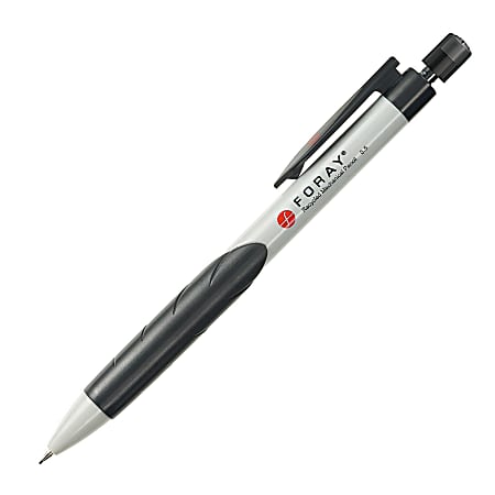 FORAY 59percent Recycled Mechanical Pencils 0.5 mm WhiteGray Barrels ...