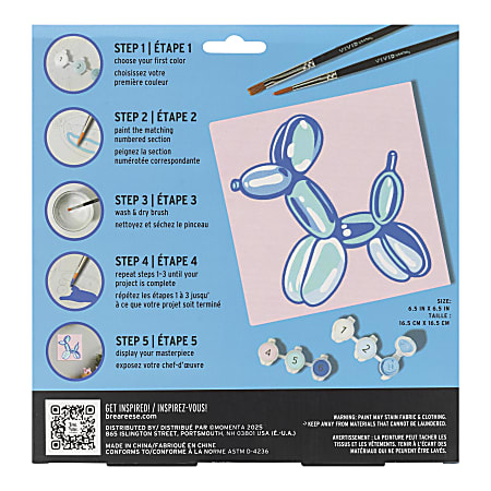 Vivid by Brea Reese Mini Paint by Number Acrylic Kit Balloon Dog ...