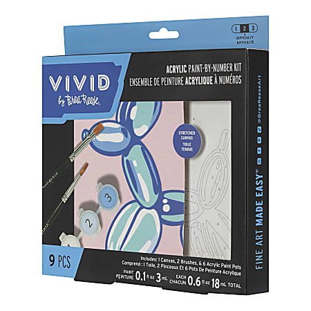 Vivid by Brea Reese Mini Paint by Number Acrylic Kit Balloon Dog ...