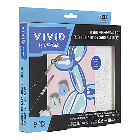 Vivid by Brea Reese Mini Paint by Number Acrylic Kit Balloon Dog ...