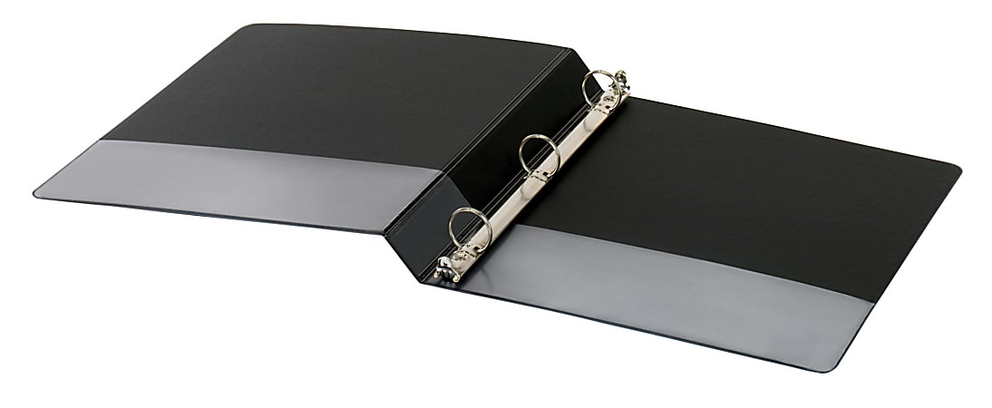 Office Depot Brand Durable View 3 Ring Binder 1 Round Rings Black Pack ...