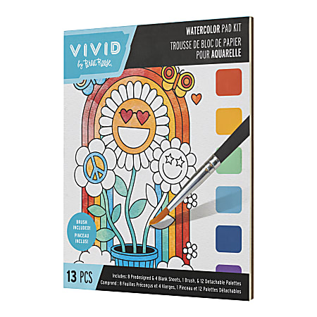 Vivid by Brea Reese Rainbow Watercolor Painting Pad Kit Kit Of 13 ...