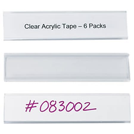 Wire Rac Snap On Label Holders 1 516 x 6 Clear Box Of 25 - ODP Business ...