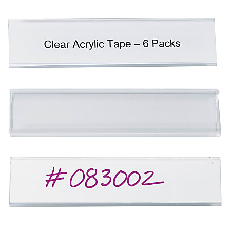 Wire Rac Snap On Label Holders 1 516 x 6 Clear Box Of 25 - Office Depot