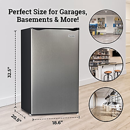 Igloo 3.2 Cu. Ft. Mini Refrigerator With Freezer Platinum - Office Depot