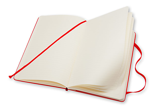 Moleskine Classic Hard Cover Notebook 5 x 8 14 Ruled 240 Pages Red ...