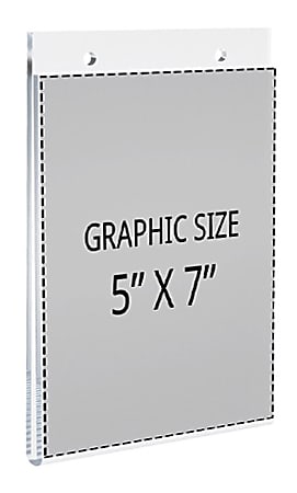 Azar Displays Wall Mount U Frame Acrylic Sign Holders 7 x 5 Clear Pack ...