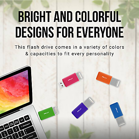 PNY USB 2.0 Flash Drives 32GB Assorted Pack Of 2 - Office Depot