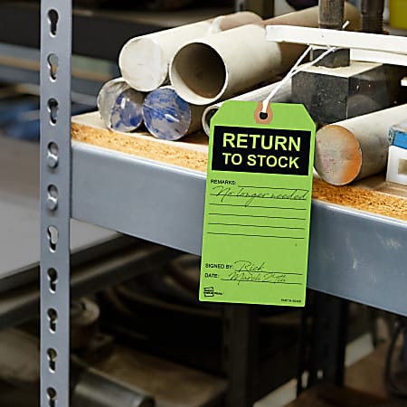 Avery RETURN TO STOCK Preprinted Inventory Tags 5.75 Length x 3 Width ...