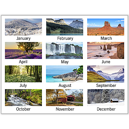 AT A GLANCE 2026 Scenic Three Month Wall Calendar Large 12 x 27 ...