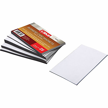 Baumgartens Business Card Magnets 2 x 3 12 Black Pack Of 25 - Office Depot