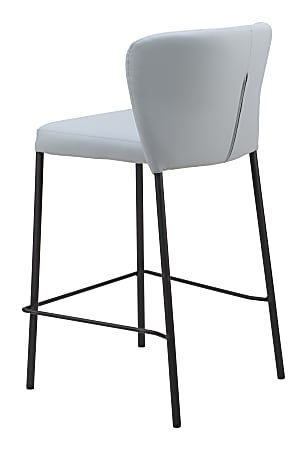 Zuo Linz Counter Height Stools Gray Set Of 2 Stools - Office Depot