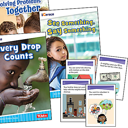 Teacher Created Materials iCivics Community Social Awareness 5 Book Set ...